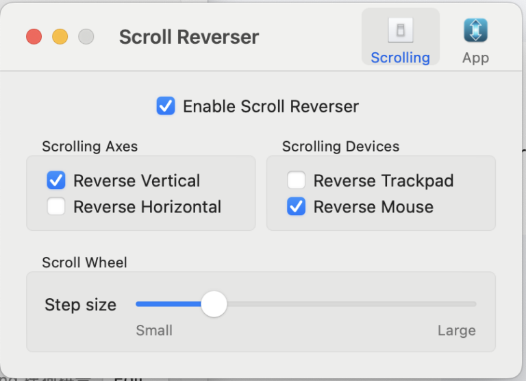 Scroll Reverser for mac (鼠标反转滚轮方向) – 小菜菜的博客
